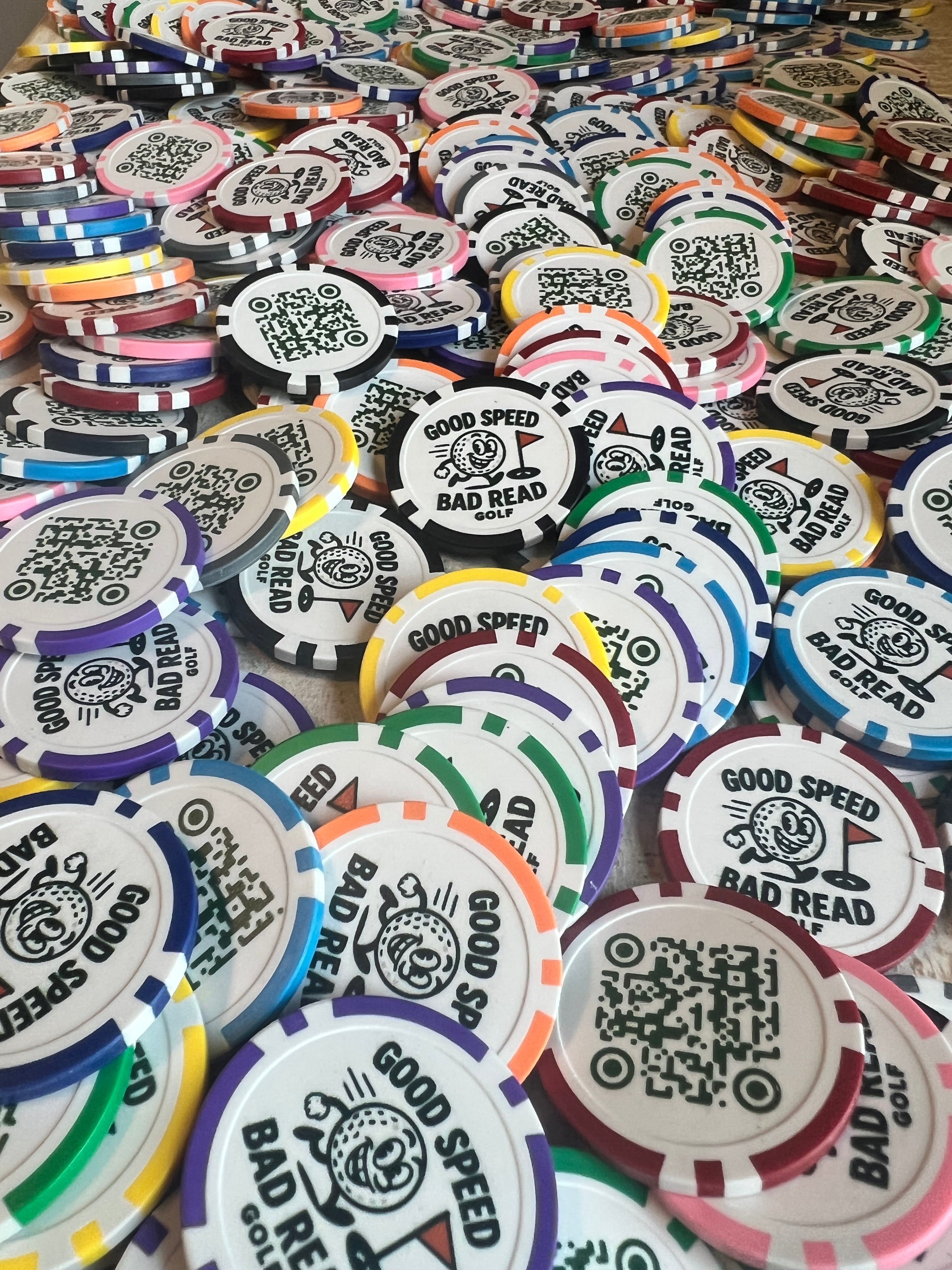 GSBR Poker Chip Ball Marker - 2 pack – Good Speed Bad Read Golf